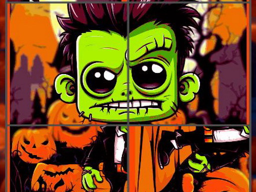 Franky & Vampire Halloween Puzzle - My Scene dolls